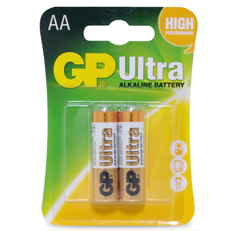 GP 1.5V Ultra Alkaline AA Battery - Card of 2 | Powercell