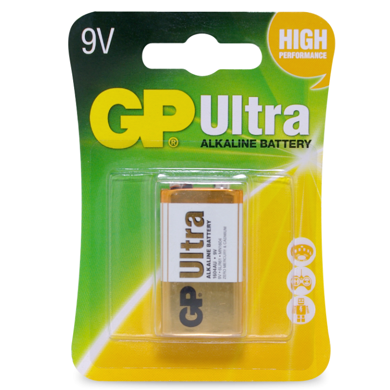 GP 9V Ultra Alkaline Battery - Card of 1 | Powercell